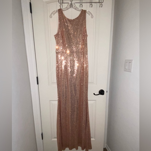 Dresses | Beautiful Rose Gold Sequence Formal Dress Size 8 But Tag Is ...
